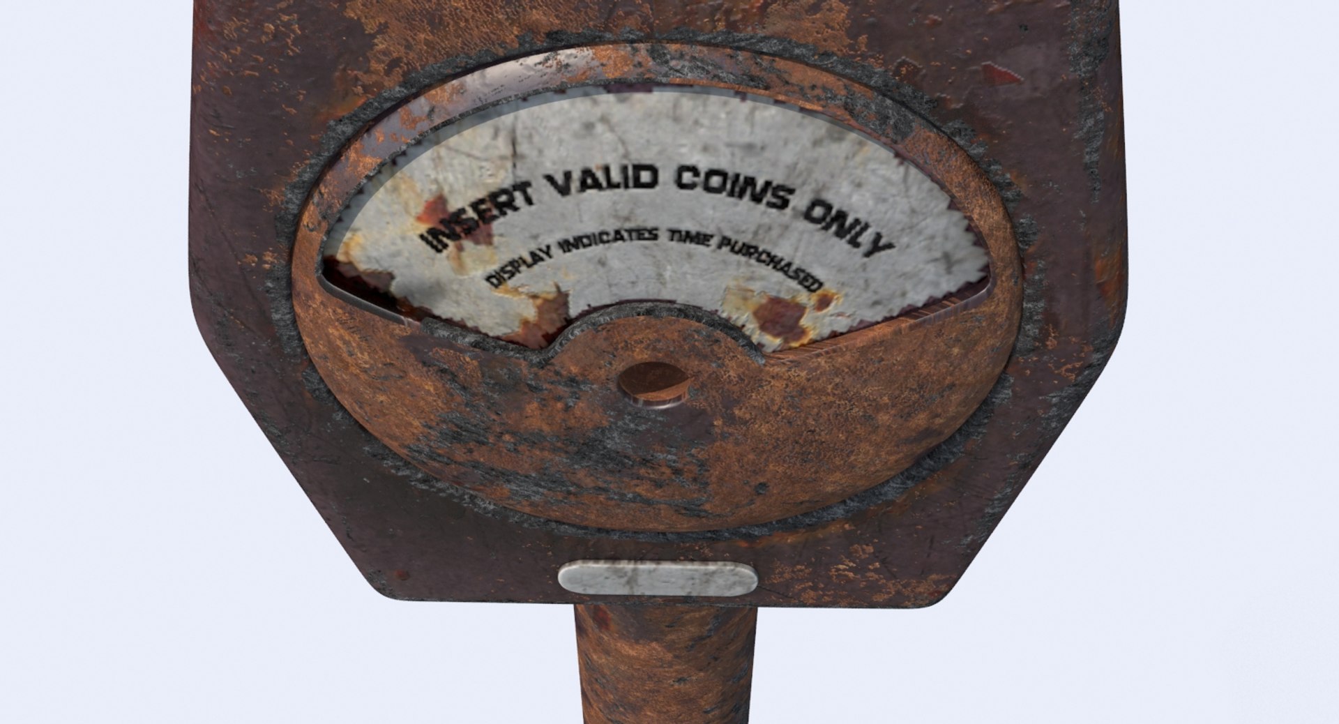 3d Rusty Parking Meter
