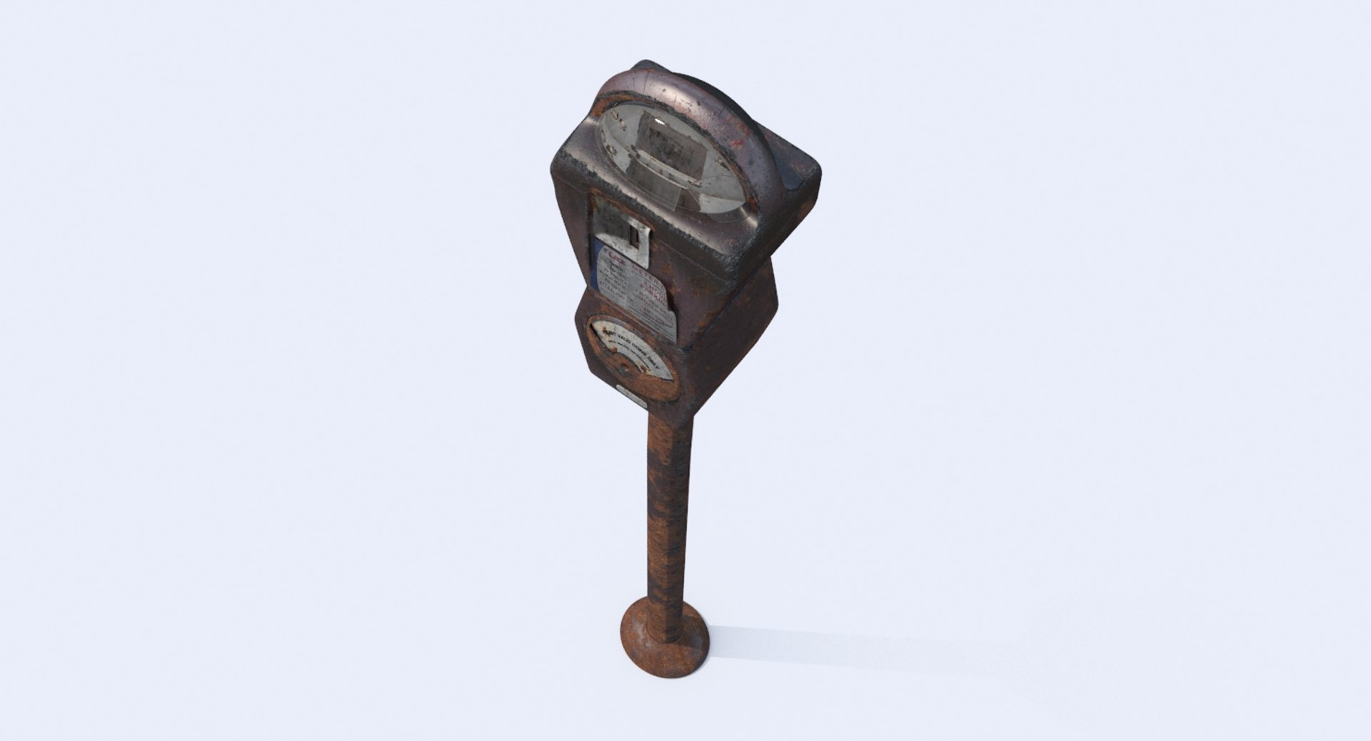 3d Rusty Parking Meter