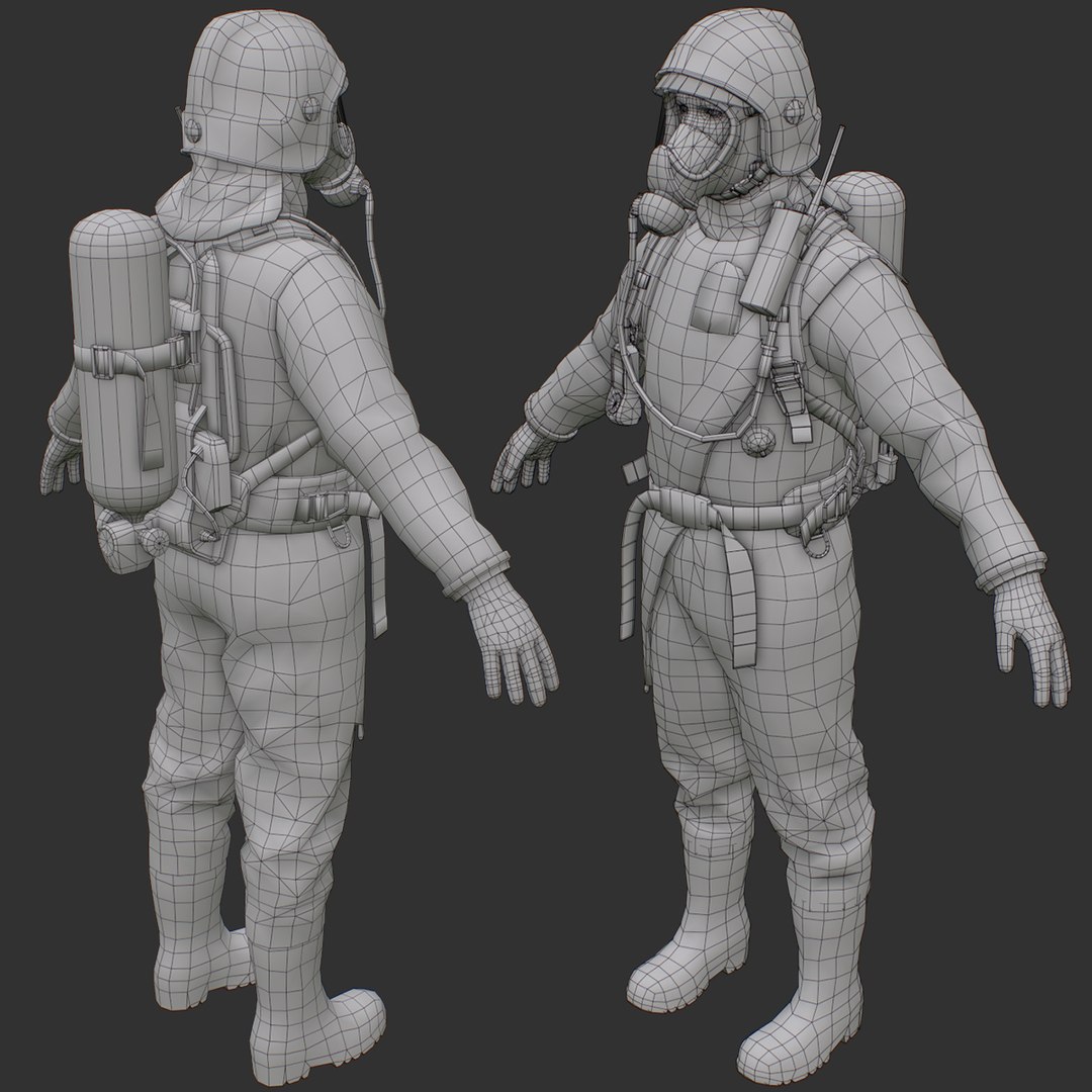 3D Model Hazmat Worker Level B - TurboSquid 1326965