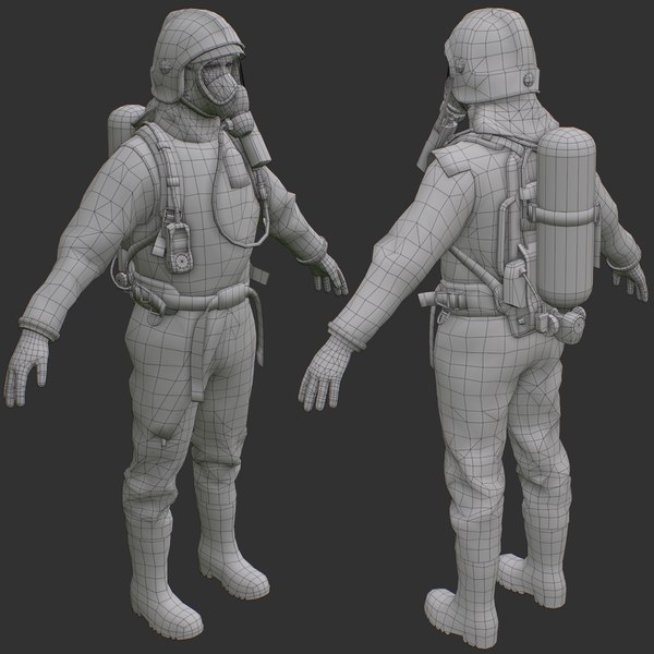 3D model hazmat worker level b - TurboSquid 1326965