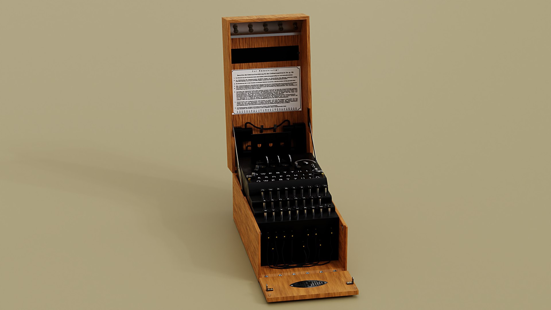 3D WW2 Enigma Encryption Machine Model - TurboSquid 1929771