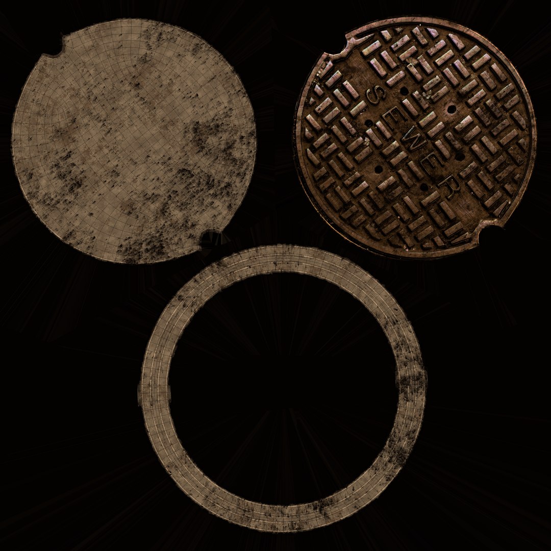 3D sewer lid model - TurboSquid 1757040