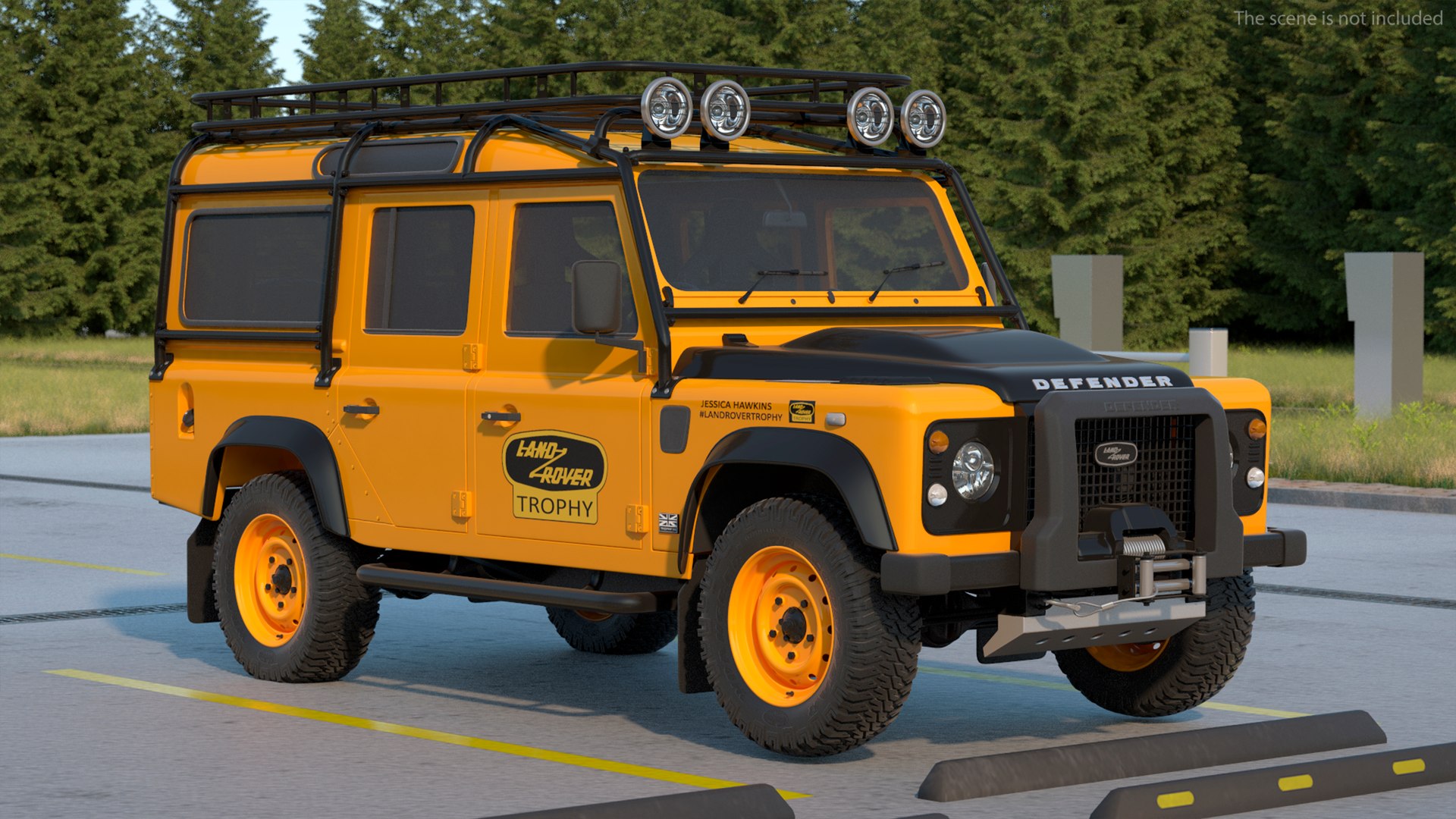 Land Rover Defender Works V8 Trophy Clean Simple Interior 3D model ...
