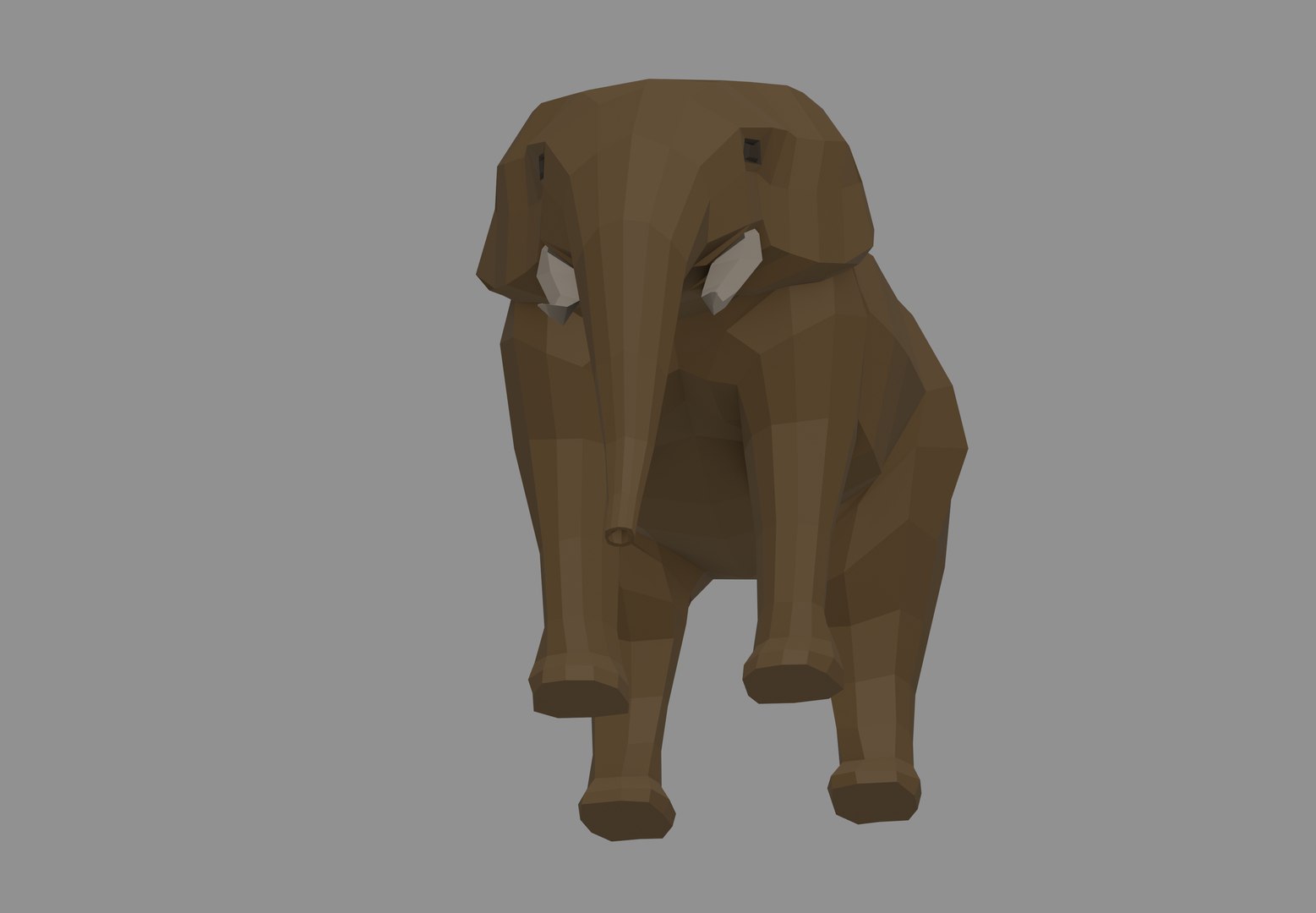 3D Low Poly Elephant - TurboSquid 2132226