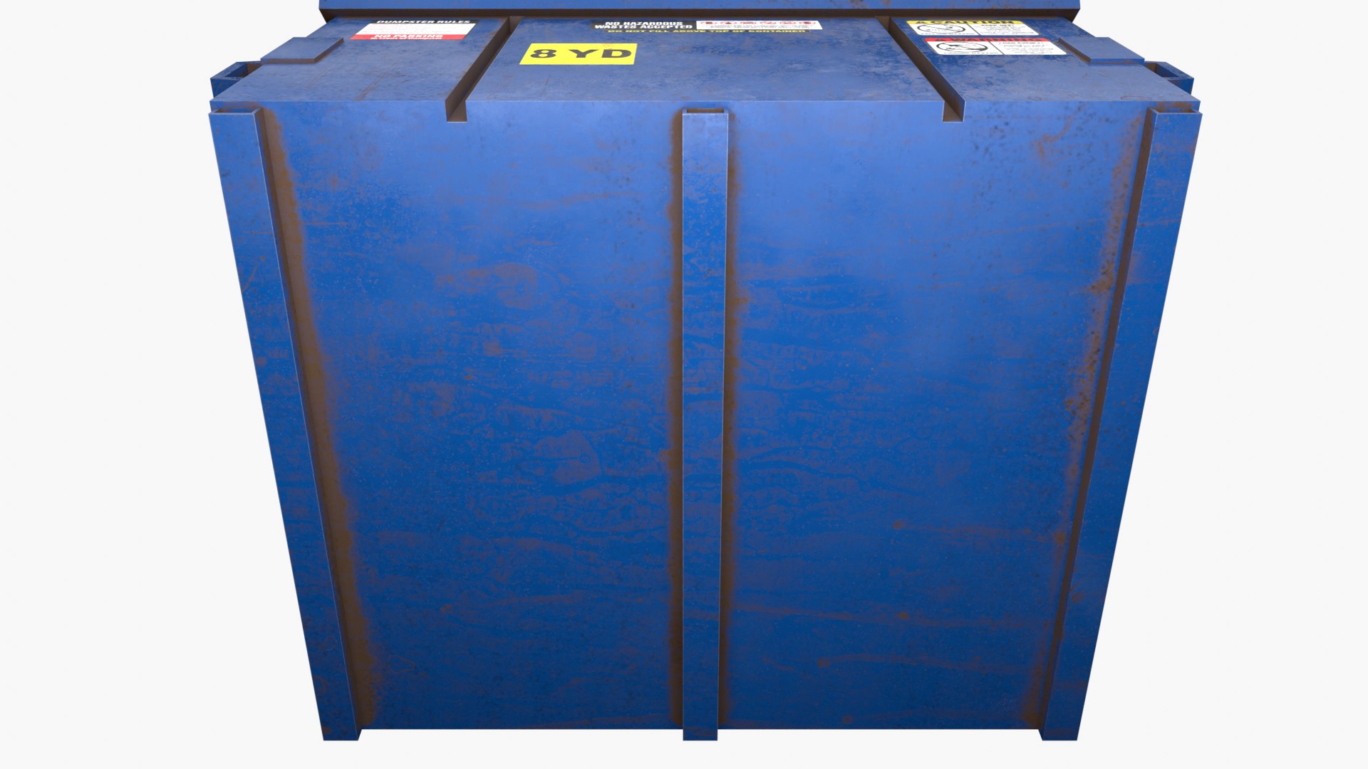 Blue Dumpster 8yard New-Dirty 3D model - TurboSquid 2158267