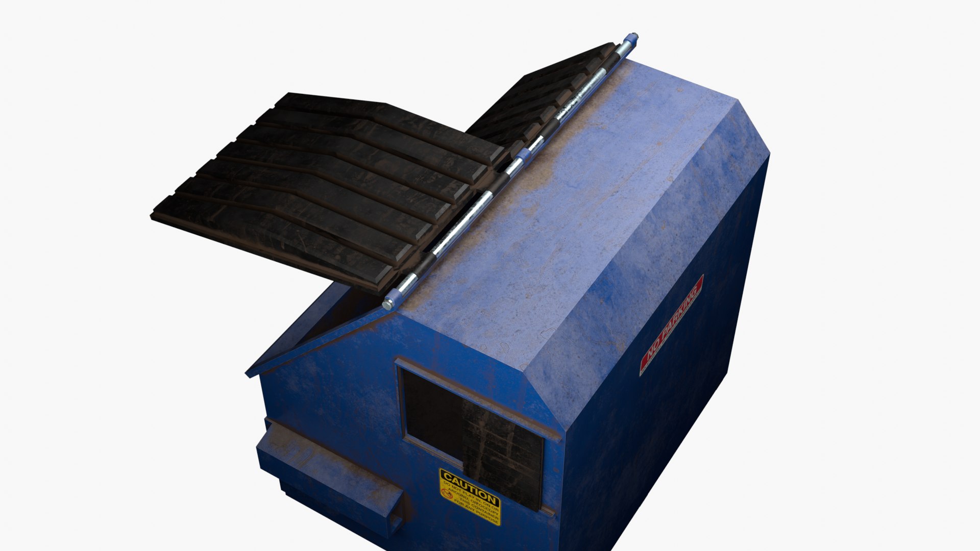 Blue Dumpster 8yard New-Dirty 3D model - TurboSquid 2158267