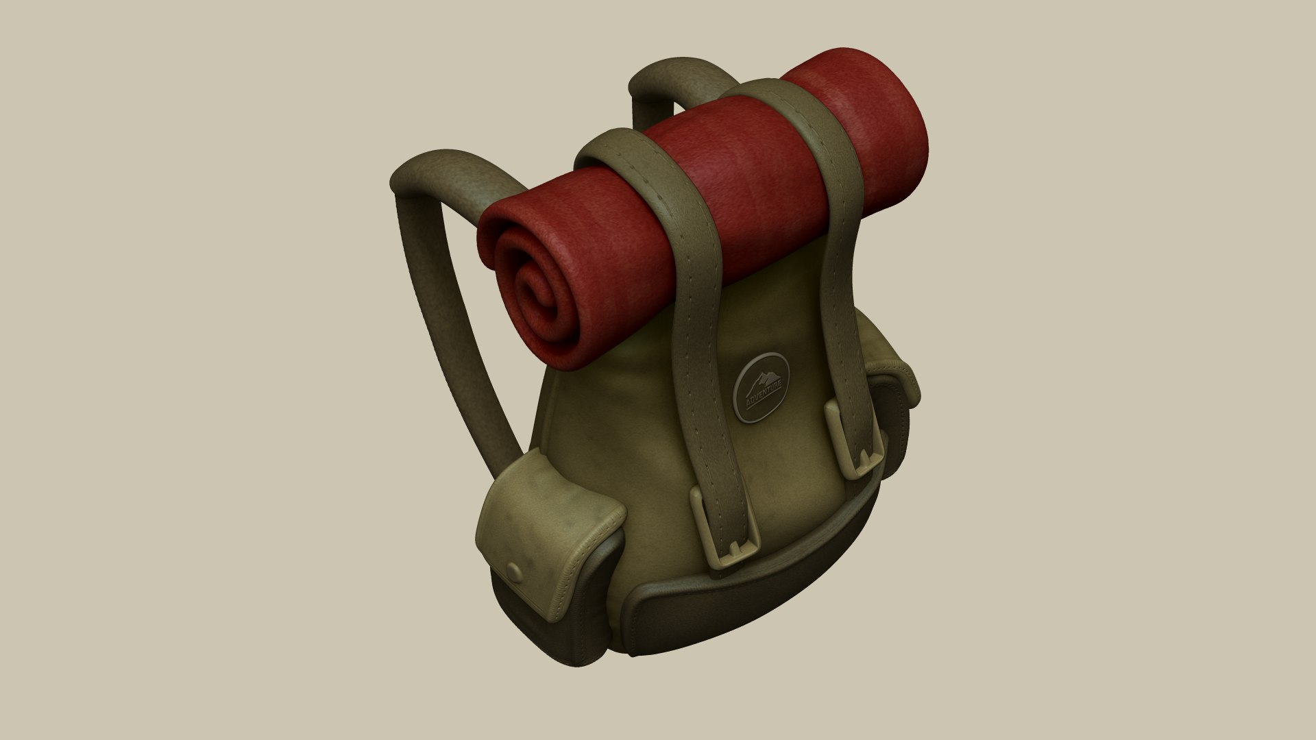 3D backpack - adventurer character model - TurboSquid 1646011