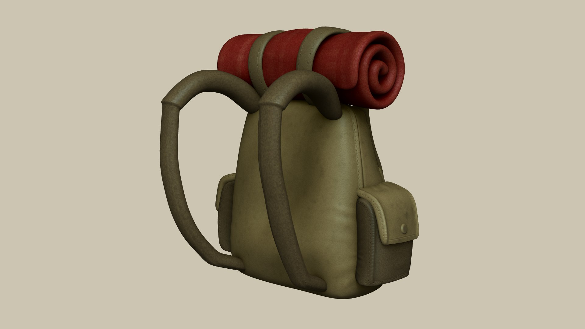 3D backpack - adventurer character model - TurboSquid 1646011