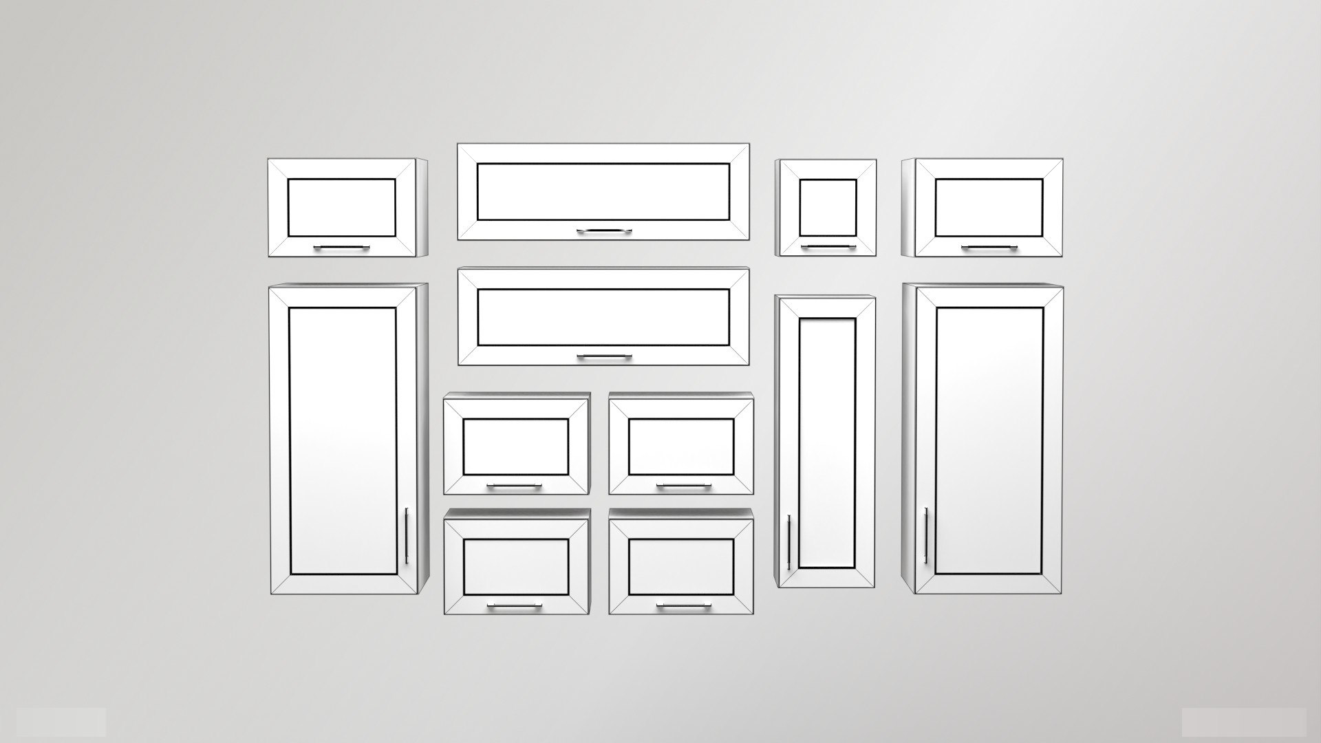 Module Kitchen Cabinets Set 3D model - TurboSquid 2001499