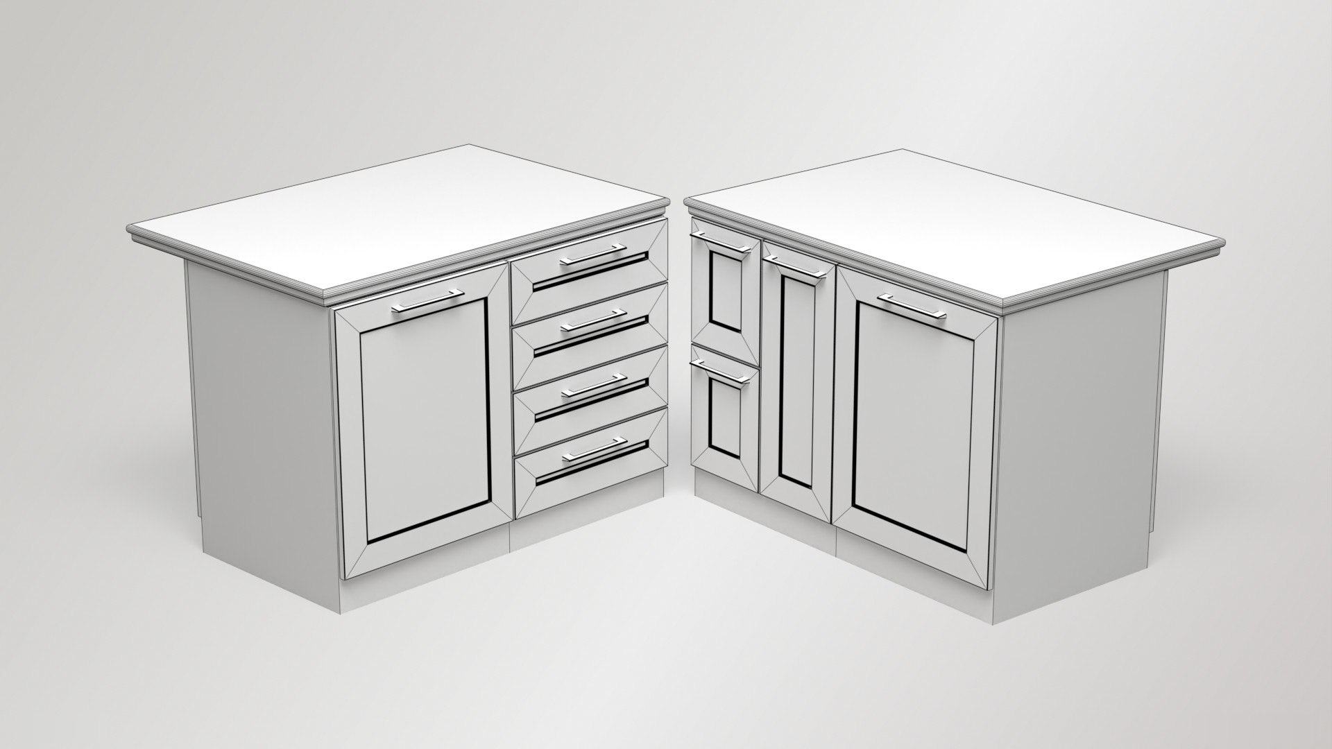 Module Kitchen Cabinets Set 3D model - TurboSquid 2001499