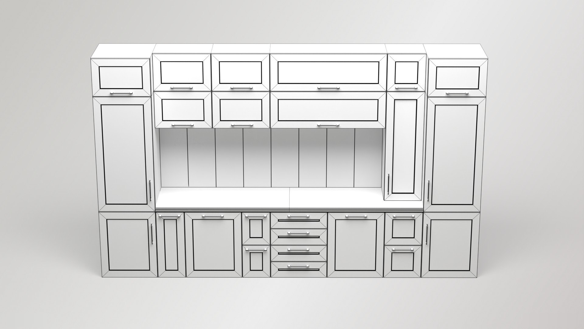 Module Kitchen Cabinets Set 3D Model - TurboSquid 2001499
