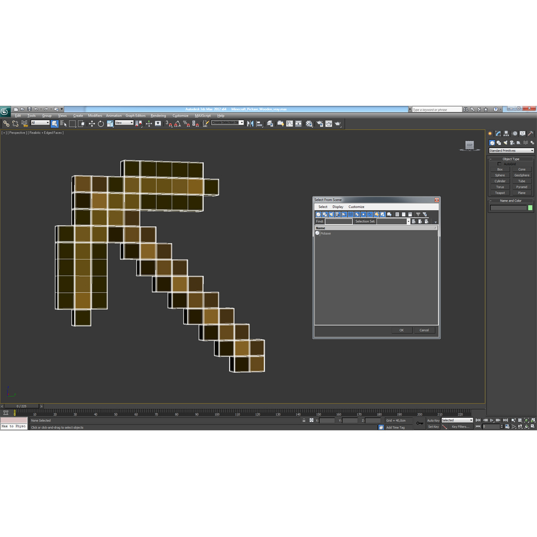 modelo 3d Minecraft Pico Modelo de madera 3D - TurboSquid 1020463