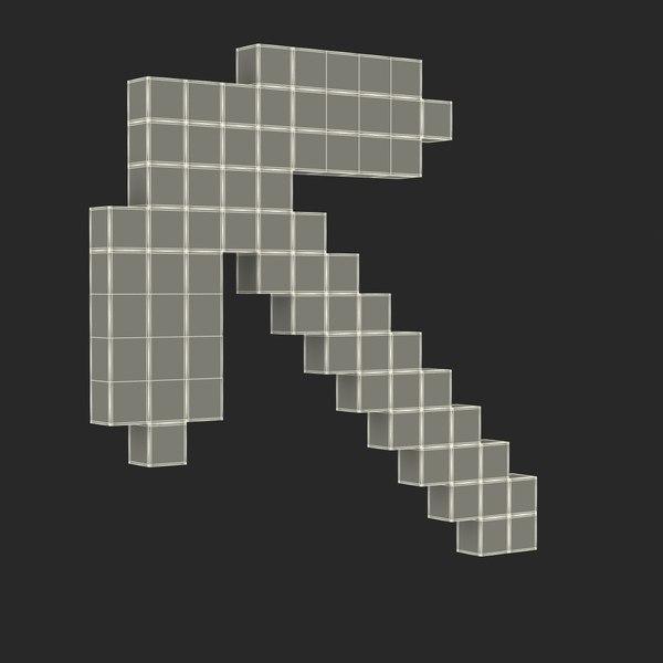 Minecraft Pickaxe 나무 3D 모델 3D 모델 - TurboSquid 1020463