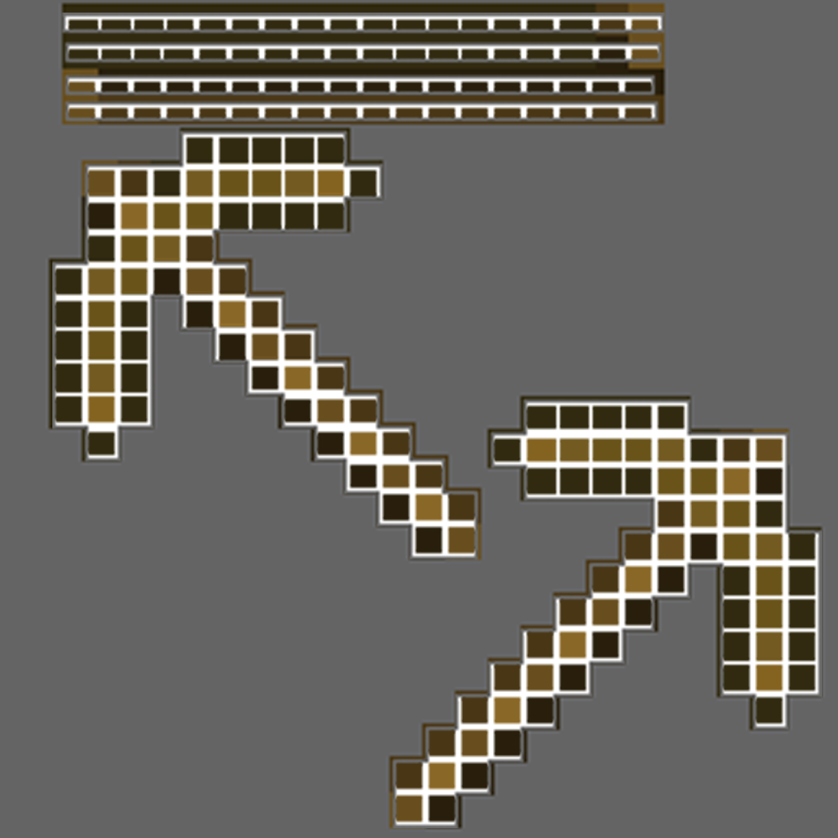 modelo 3d Minecraft Pico Modelo de madera 3D - TurboSquid 1020463