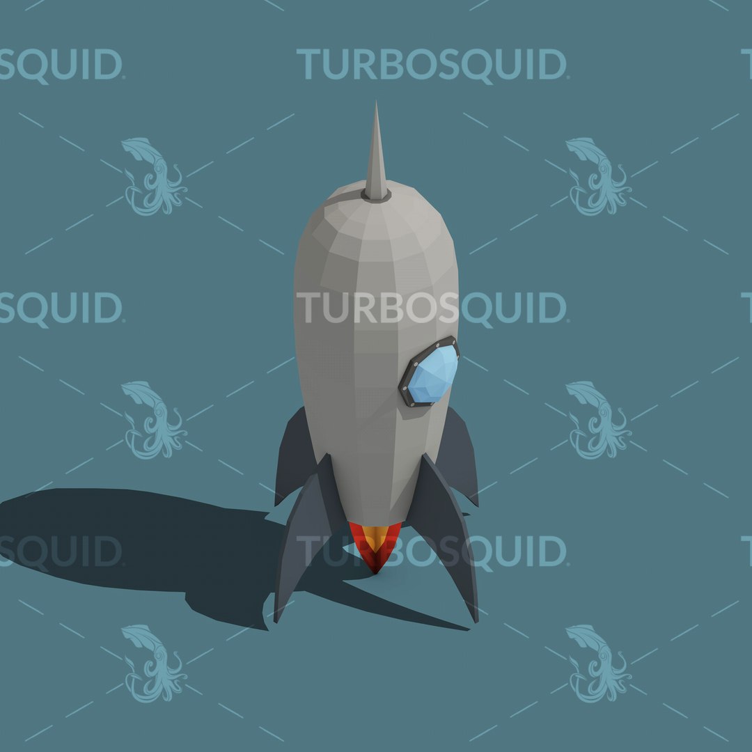Low Poly Rocket Isometric Low-poly 3D model model - TurboSquid 1719670