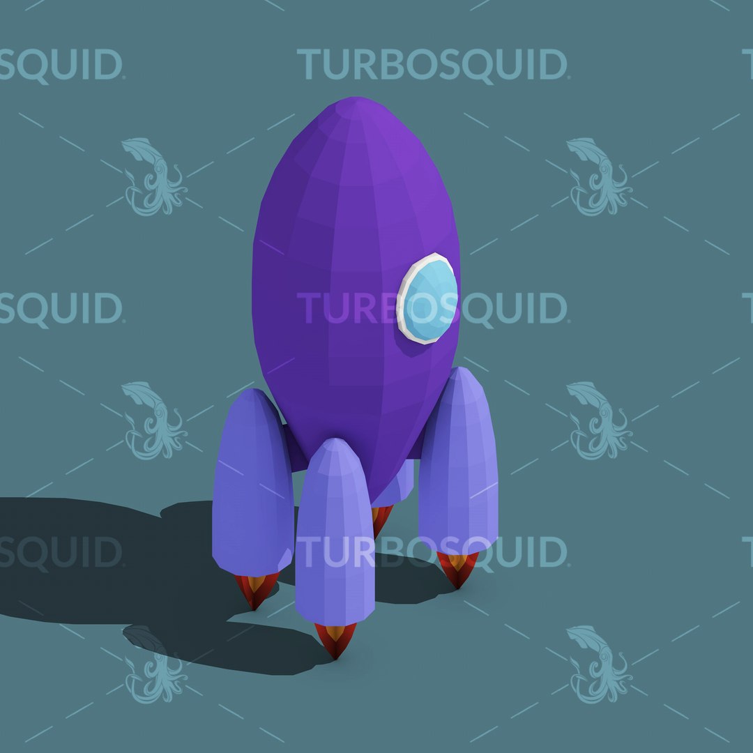 Low Poly Rocket Isometric Low-poly 3D model model - TurboSquid 1719670