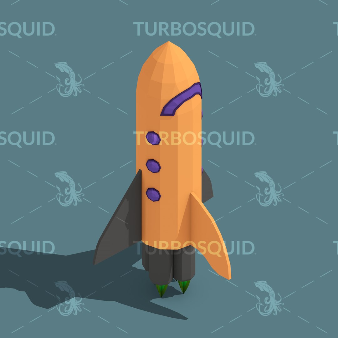 Low Poly Rocket Isometric Low-poly 3D model model - TurboSquid 1719670