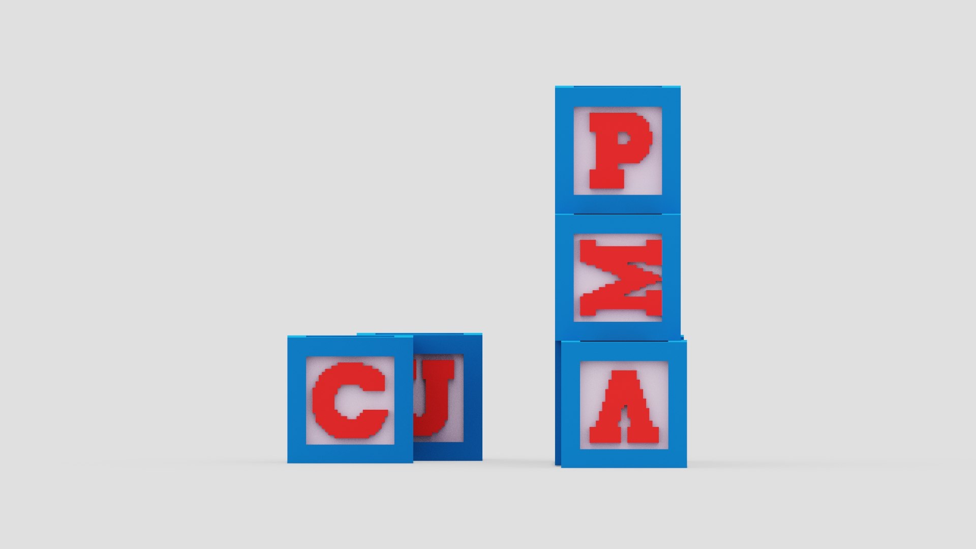 3D Voxel Alphabet Blocks Set Model - TurboSquid 1835625