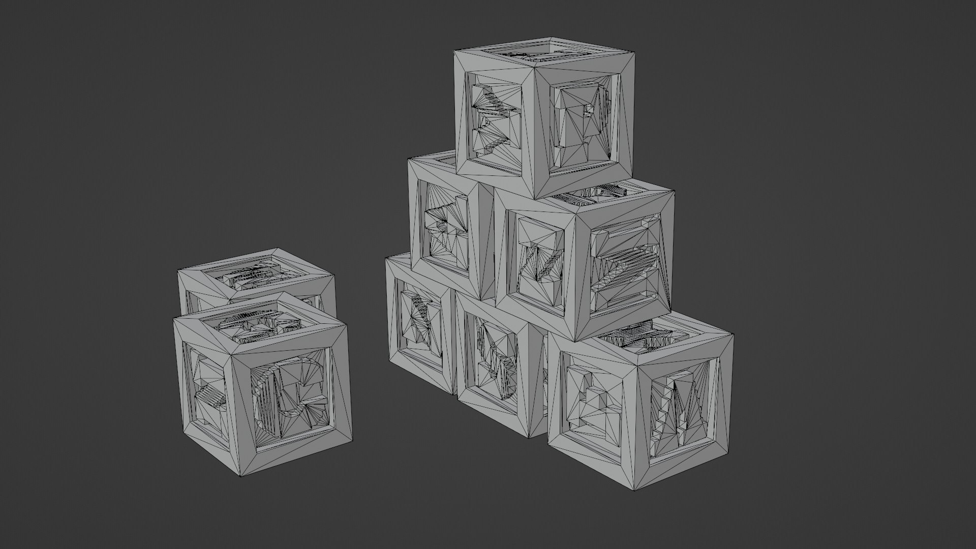 3D Voxel Alphabet Blocks Set Model - TurboSquid 1835625