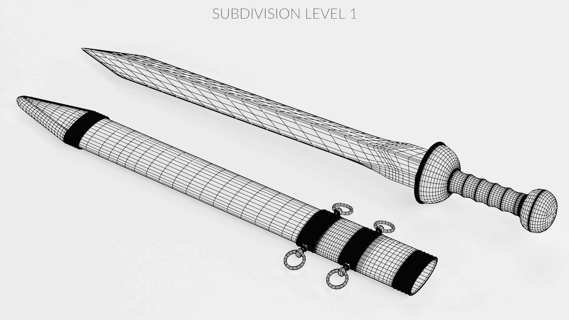 3D Gladius with Sheath - TurboSquid 1883255