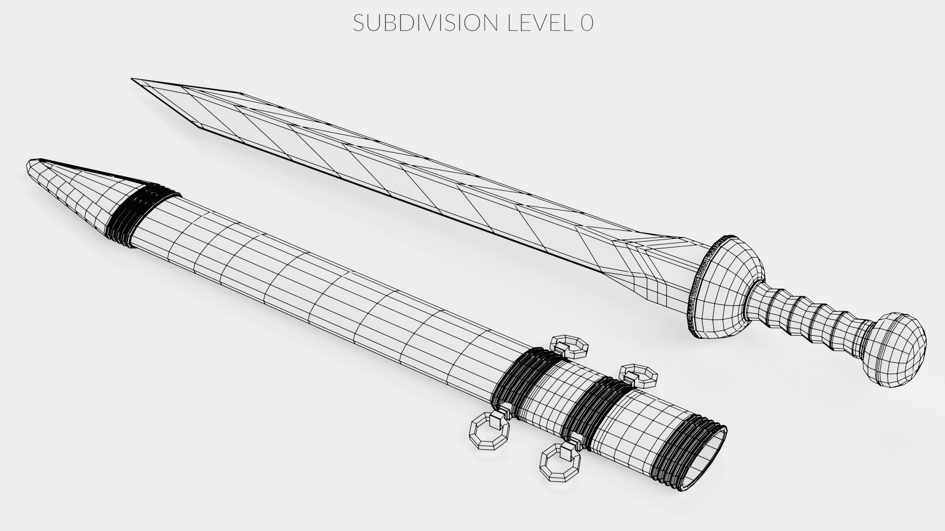 3D Gladius with Sheath - TurboSquid 1883255
