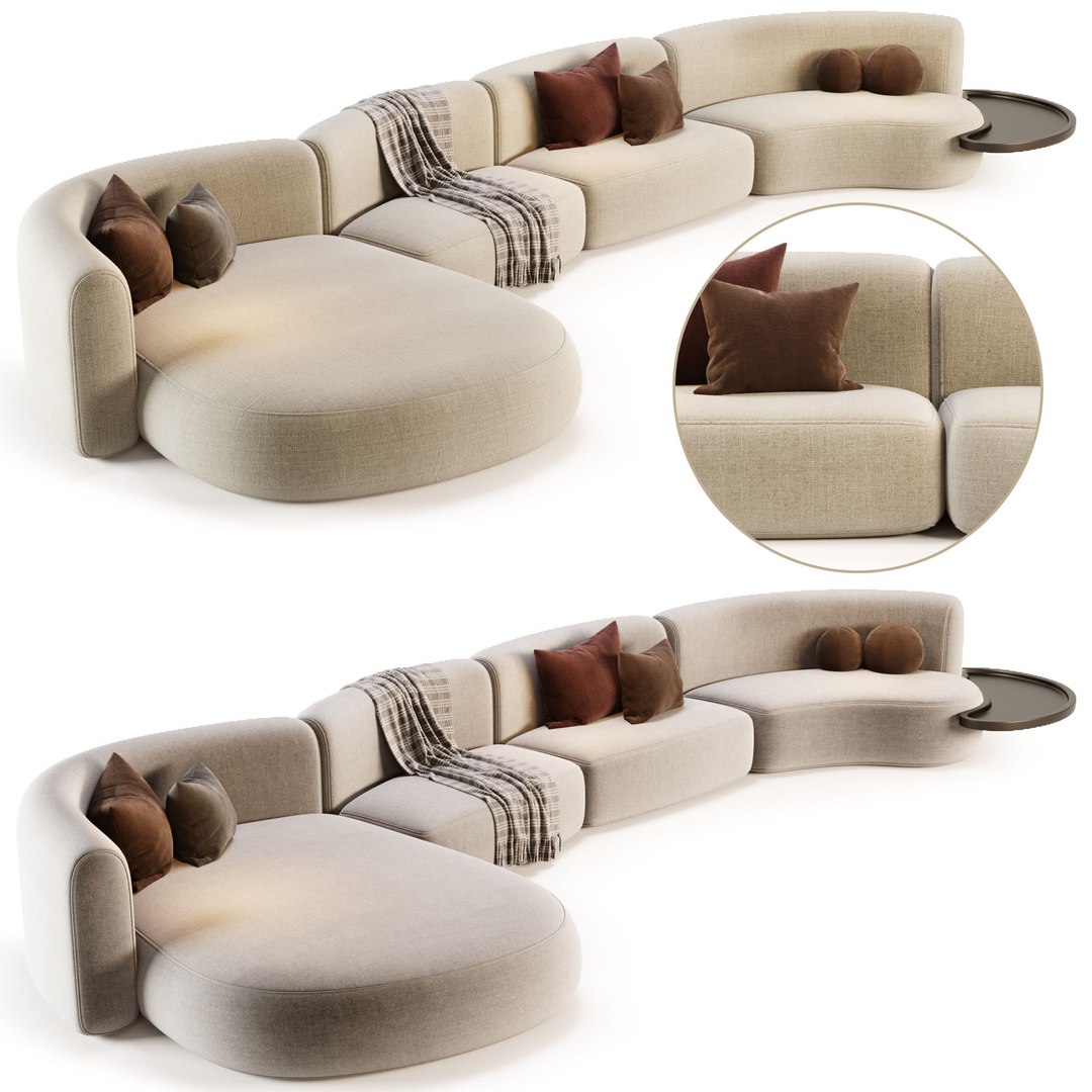 OZE Modular Sofa By Delcourt Collection Model - TurboSquid 2106740