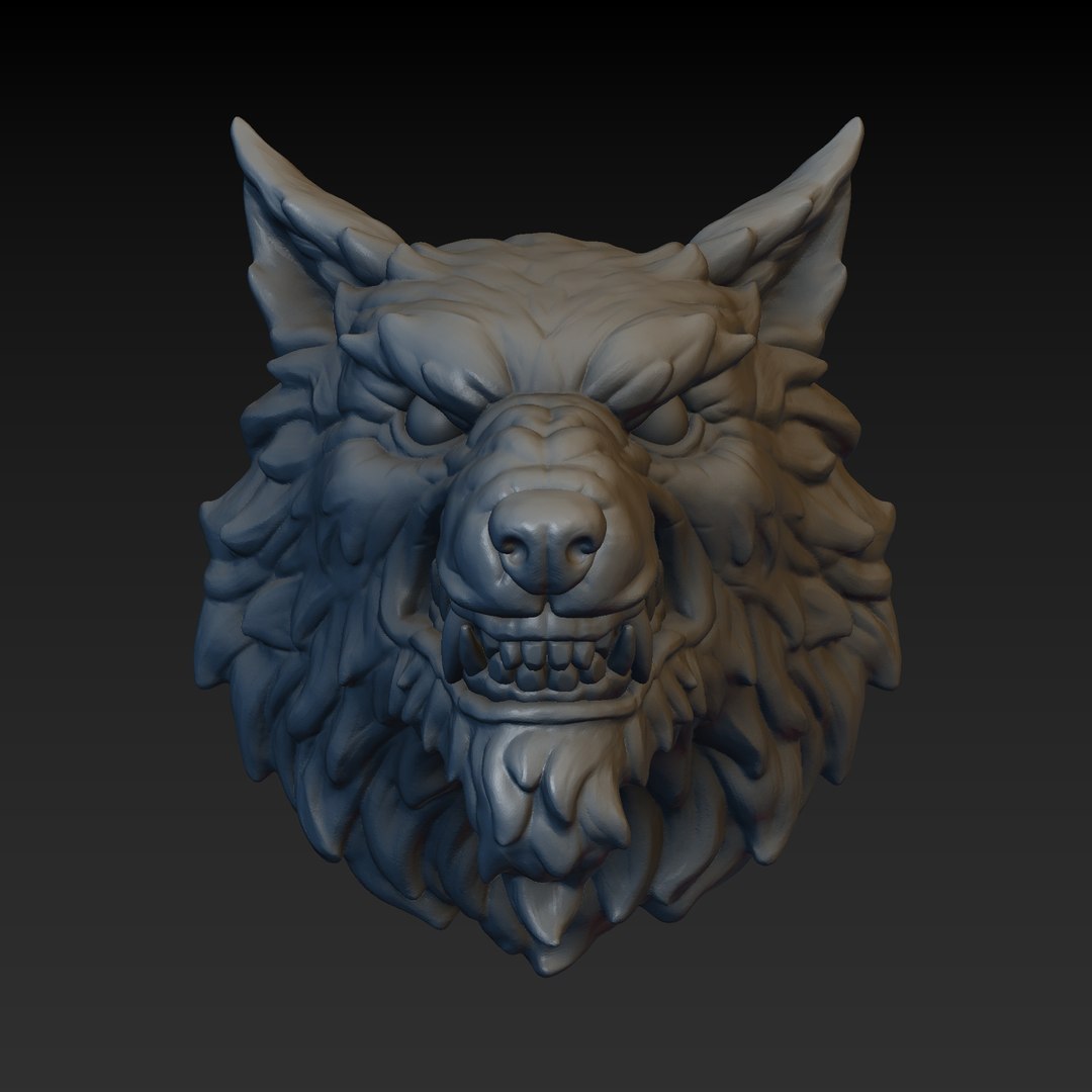 Wolf Head Obj