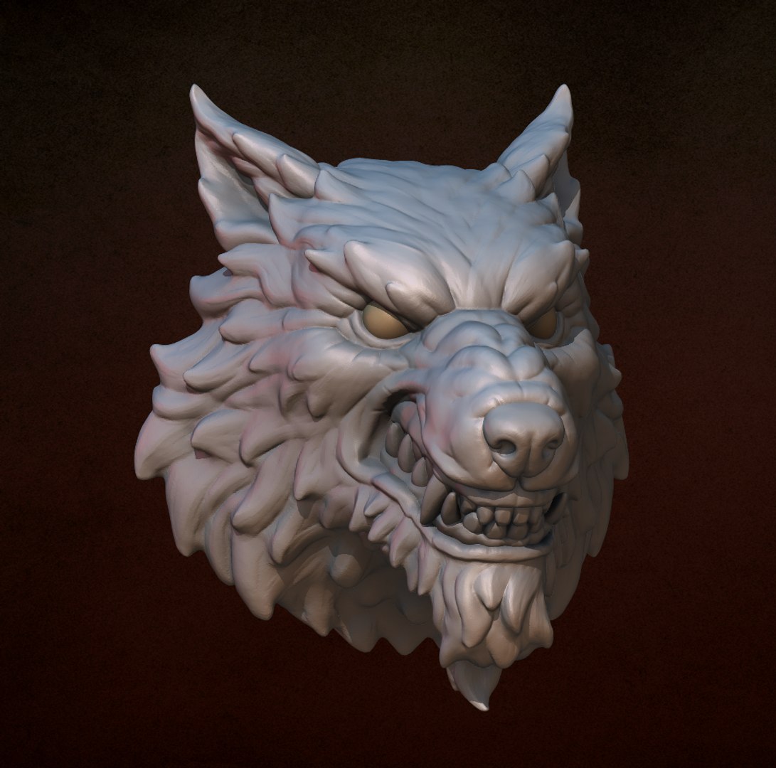 Wolf Head Obj