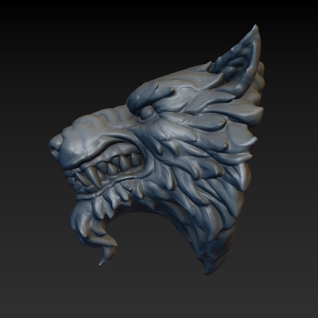 Wolf Head Obj