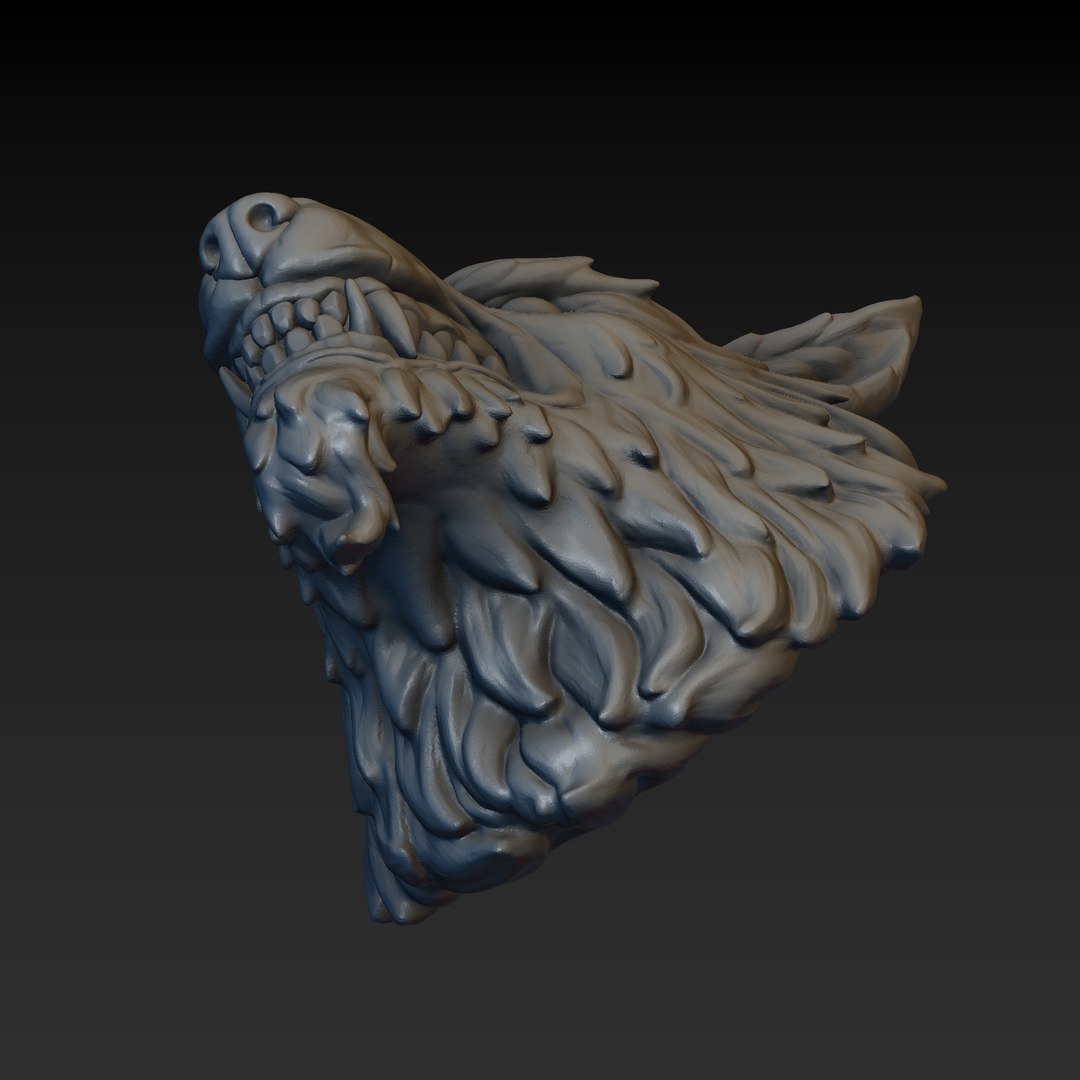 Wolf Head Obj