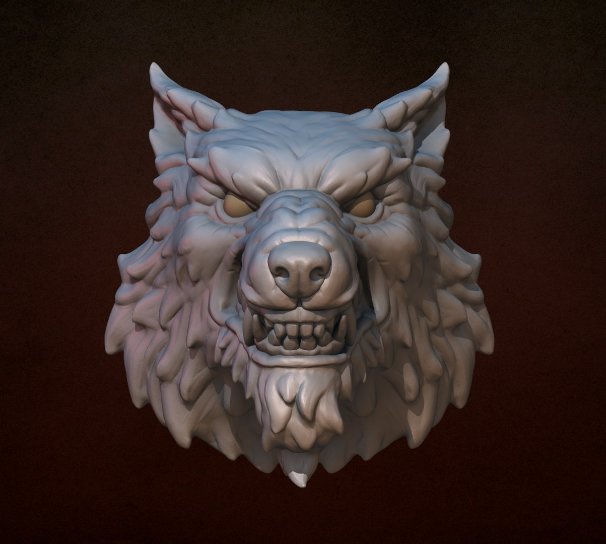 Wolf Head Obj