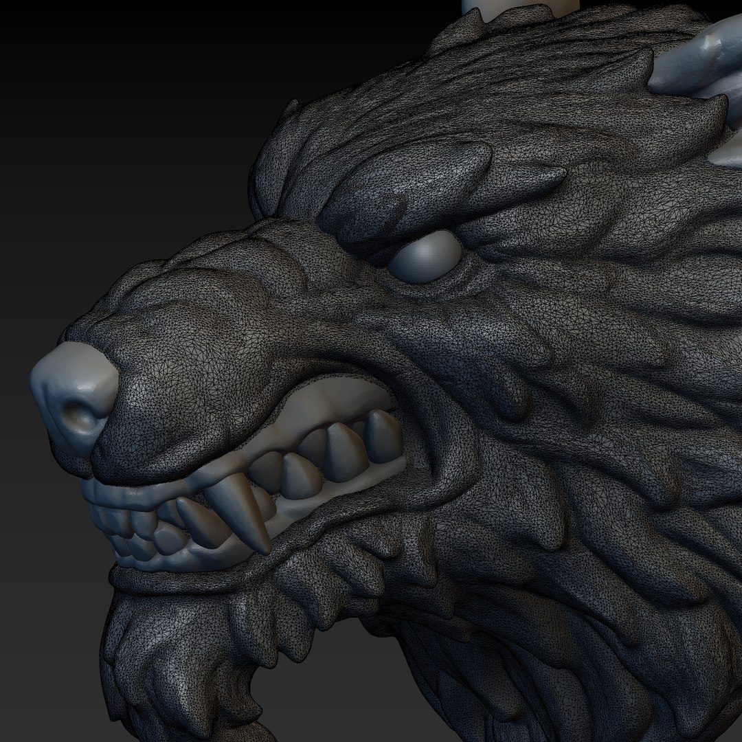 Wolf Head Obj