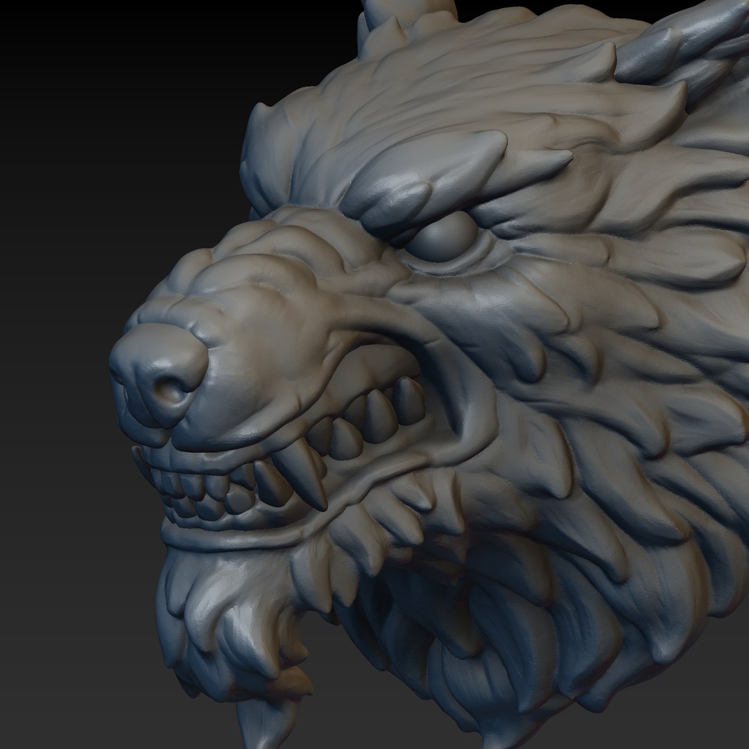 Wolf Head Obj