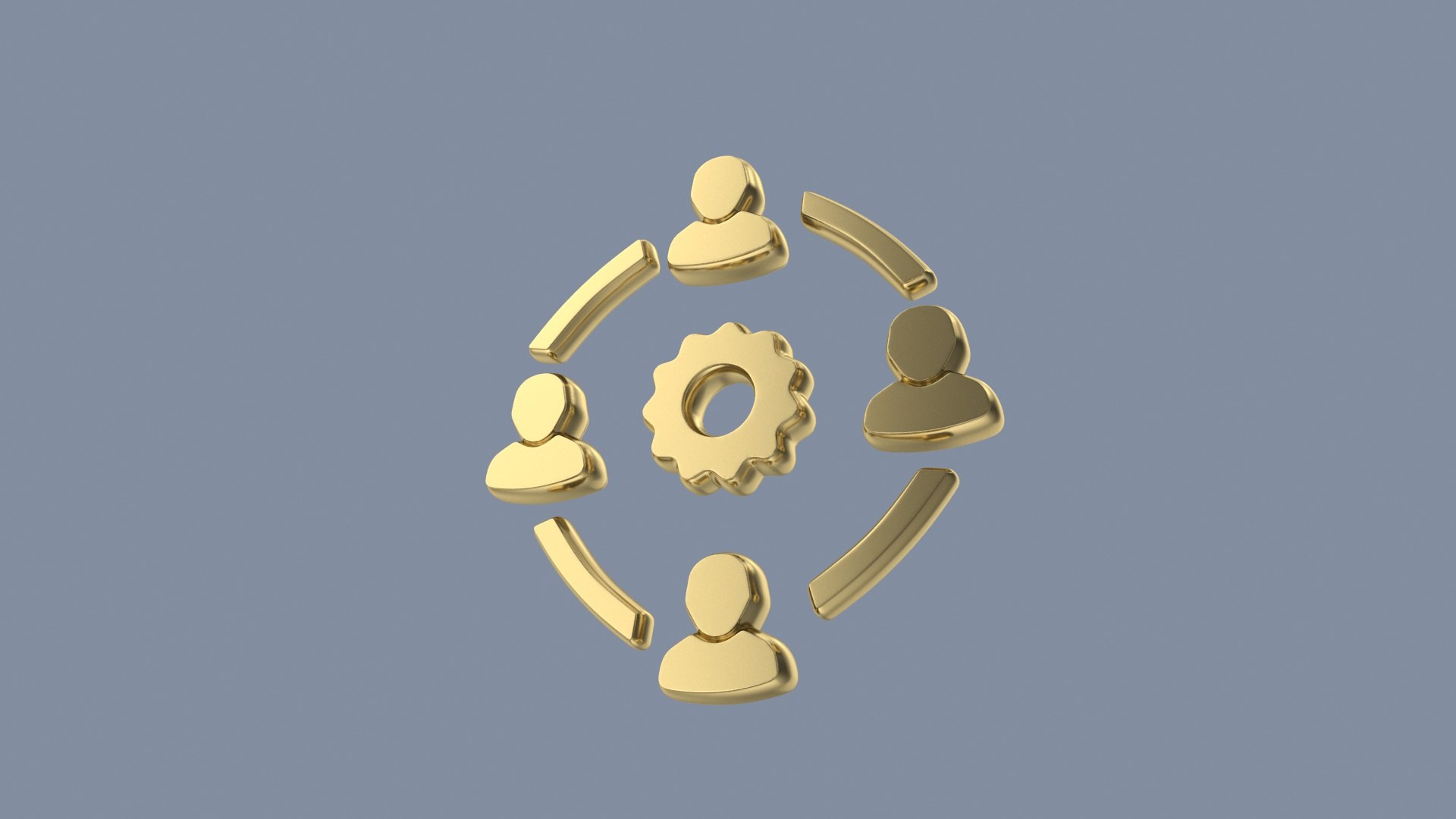 Network Customer Service Support Symbol Gold Model - TurboSquid 2058754