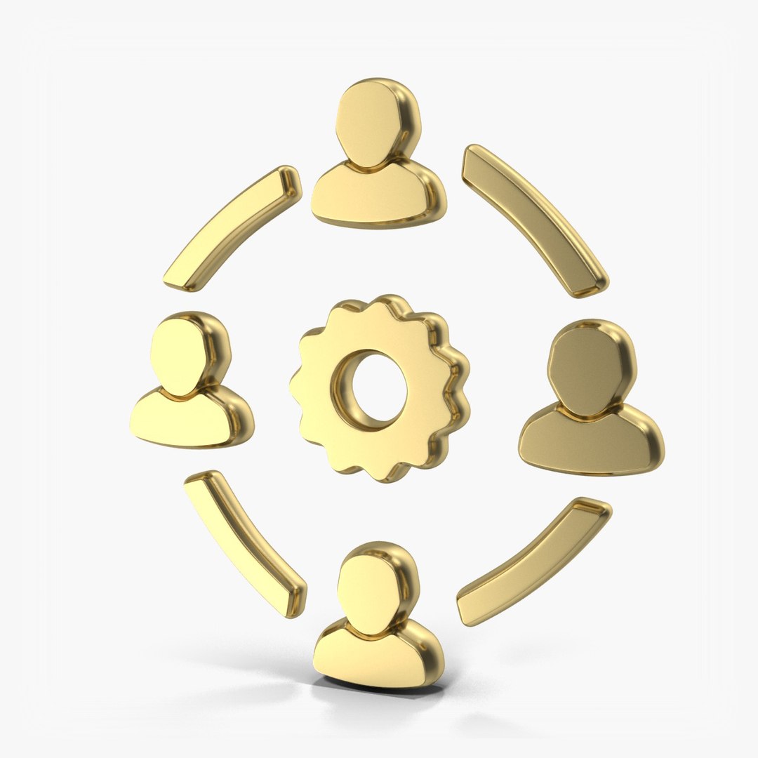 Network Customer Service Support Symbol Gold model - TurboSquid 2058754