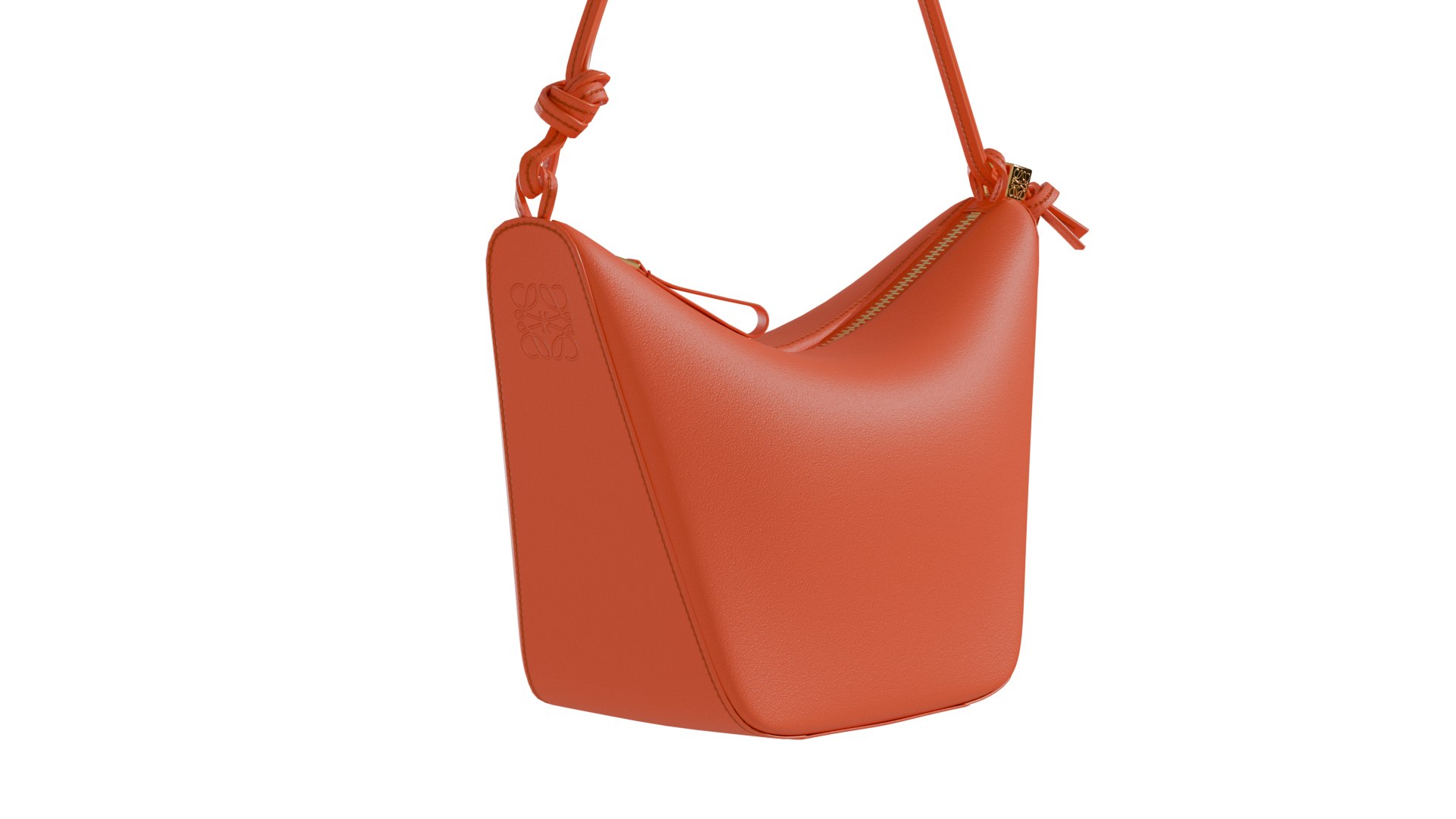 3D LOEWE Hammock Hobo Bag Vivid Orange - TurboSquid 2195868
