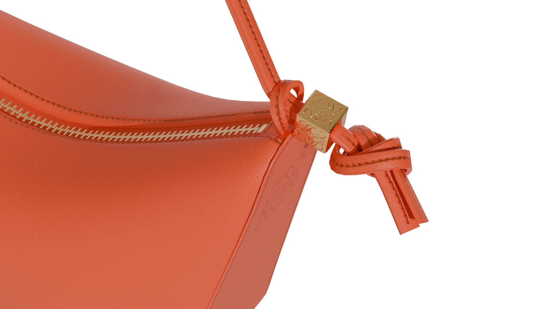 3D LOEWE Hammock Hobo Bag Vivid Orange - TurboSquid 2195868