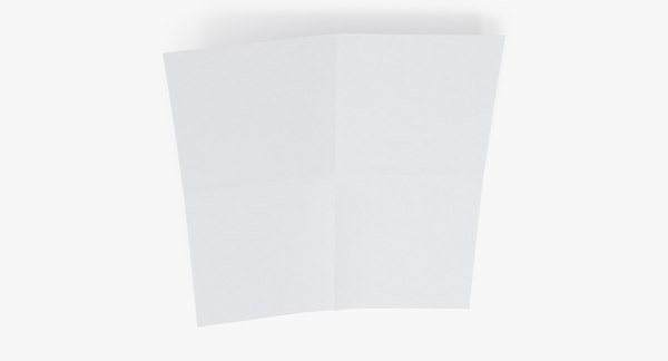 Single paper sheet 03 3D model - TurboSquid 1206486