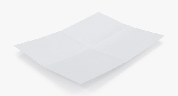 Single paper sheet 03 3D model - TurboSquid 1206486