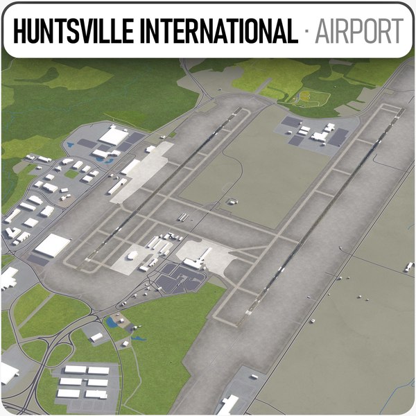 modelo 3d Aeropuerto Internacional de Huntsville - HSV - TurboSquid 1554787