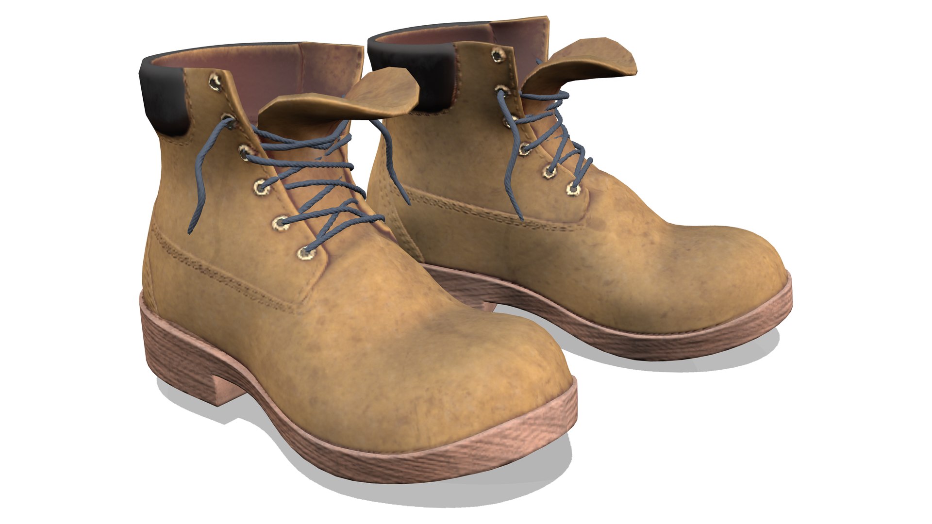 Brown Female Rapper Combat Boots 3D - TurboSquid 2075264