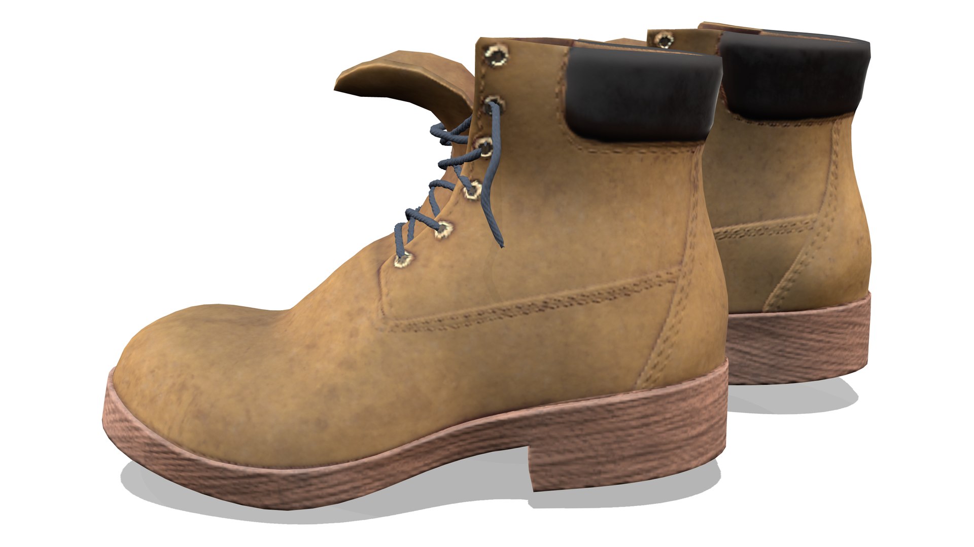 Brown Female Rapper Combat Boots 3D - TurboSquid 2075264