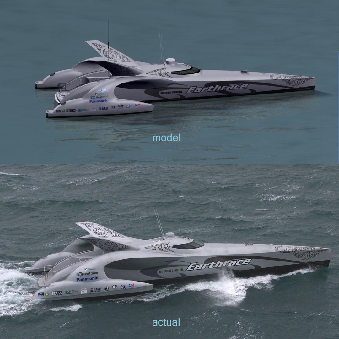 Earthrace Powerboat Futuristic 3d Max
