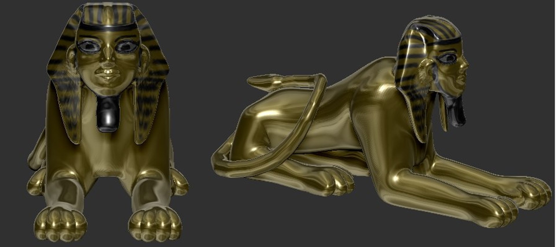 Golden Sphinx Obj