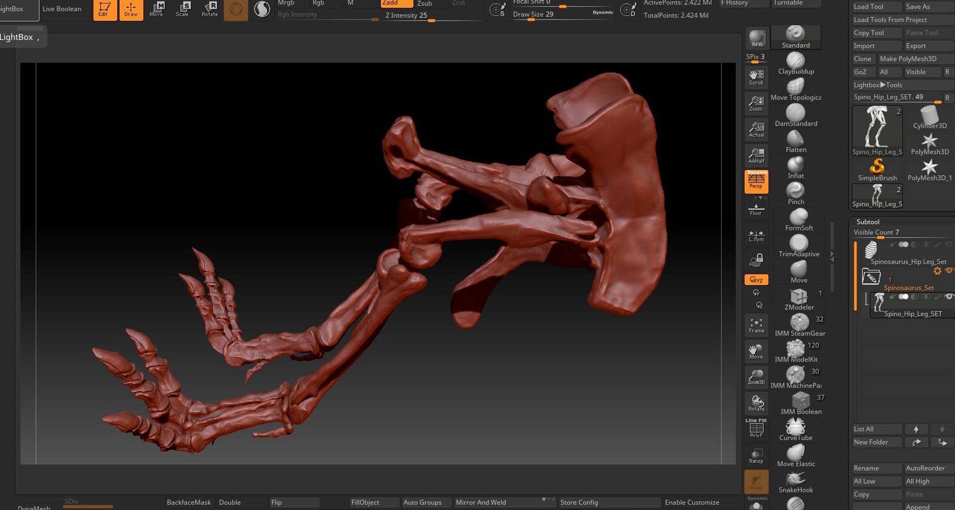 Spinosaurus Hip-Leg Skeletons Set 3D Model - TurboSquid 1714694