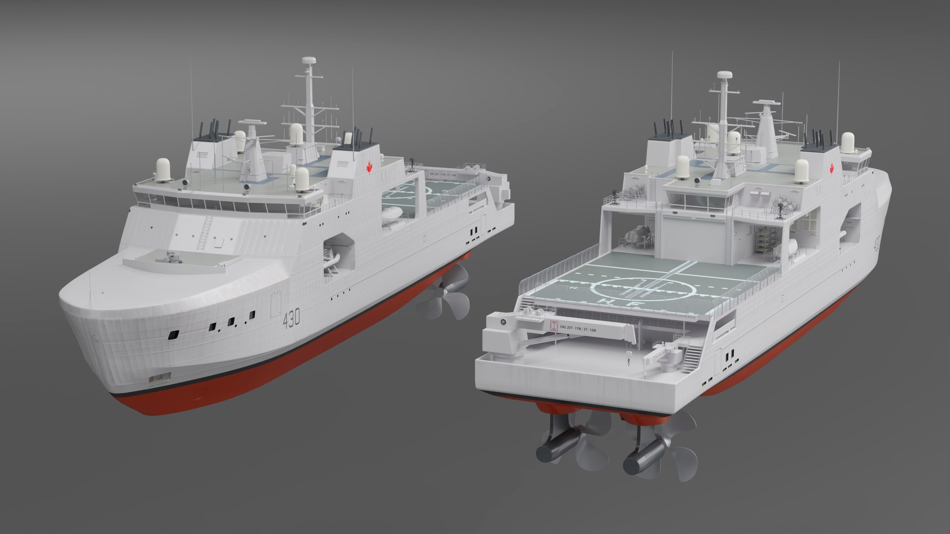 3D Harry DeWolf-Class Offshore Patrol Vessel - TurboSquid 2247424