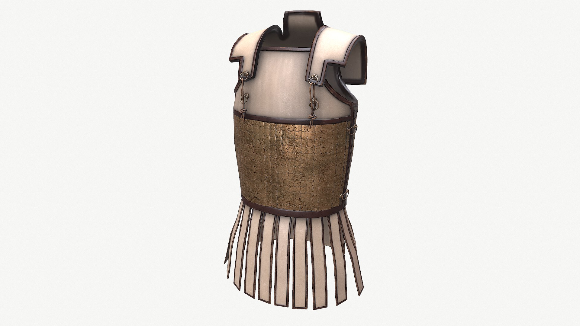 Ancient Armor Scalemailed 3D Model Game Ready PBR Low Poly 3D Model ...