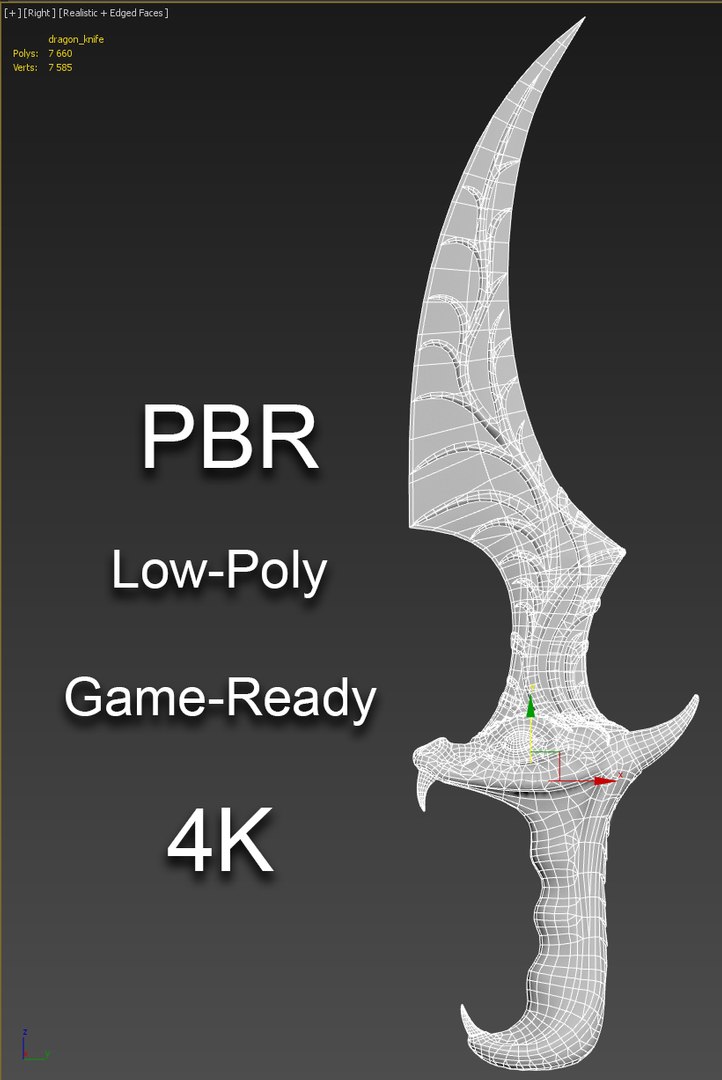 Ready Dragon Dagger Pbr 3D Model - TurboSquid 1229700