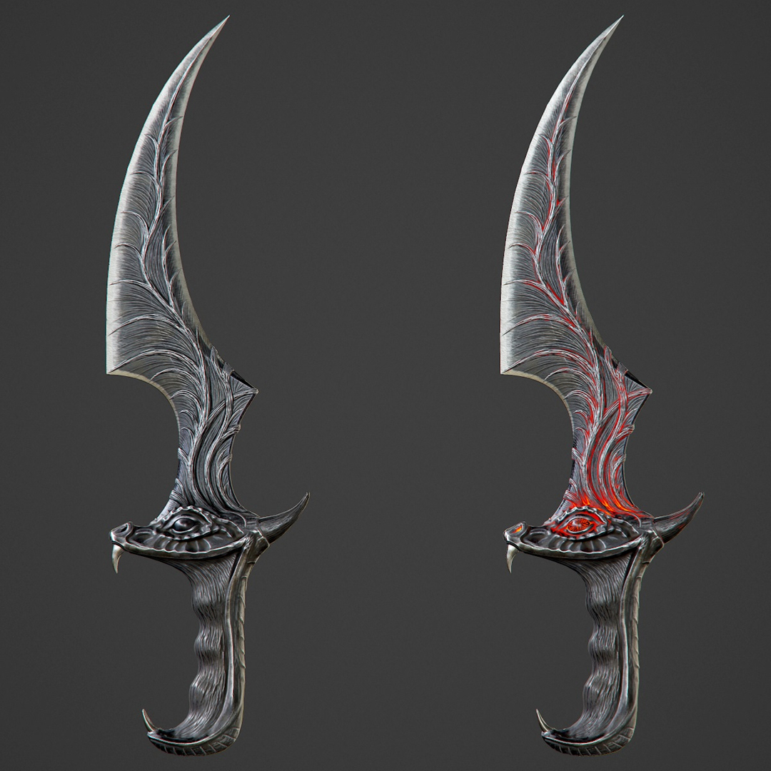 Ready Dragon Dagger Pbr 3D Model - TurboSquid 1229700