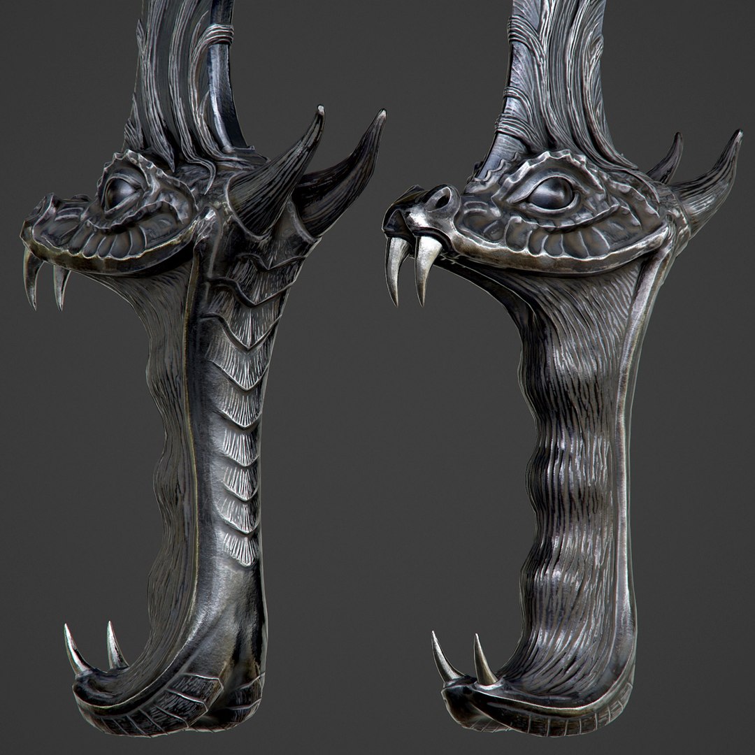 Ready dragon dagger pbr 3D model - TurboSquid 1229700
